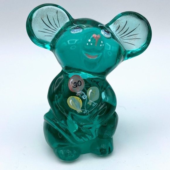 Art | Signed Fenton Nfgs 3th Yrs Celebration Green Transparent Art ...